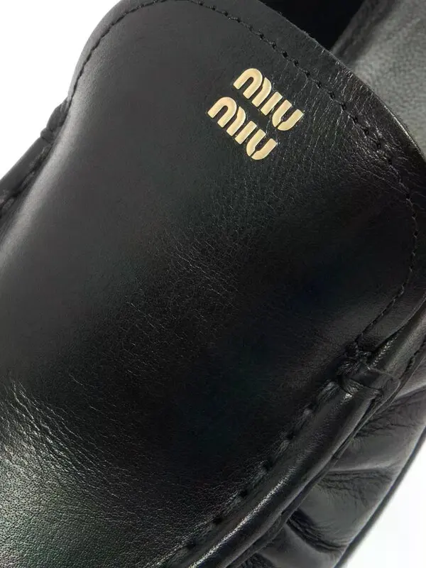 Miu Miu Embossed-logo Loafers