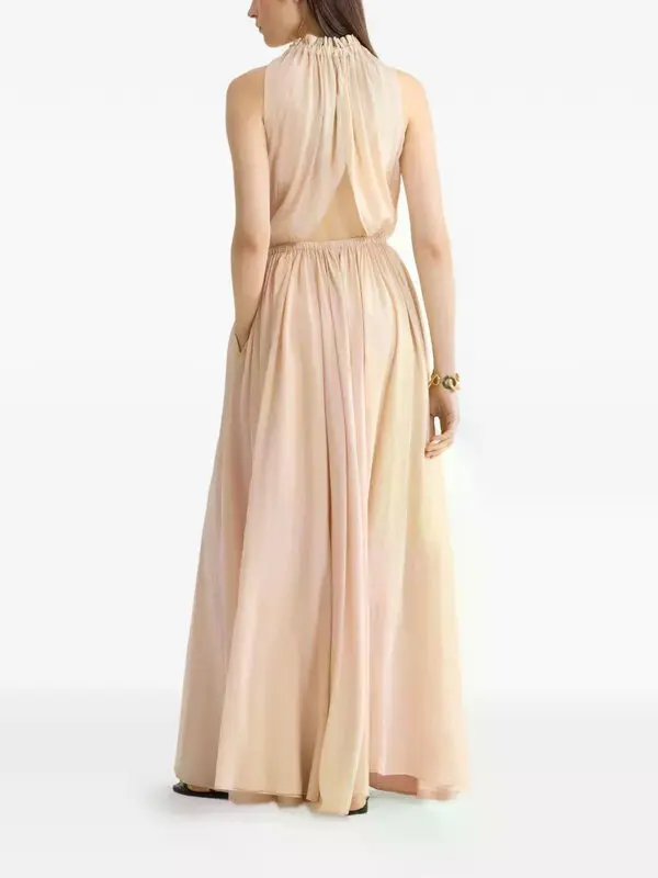 PATOU Open-back Halterneck Maxi Dress - Neutrals