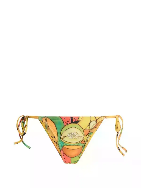 DONDE ESTEBAN Frutas Triangle Bikini Bottom - Yellow