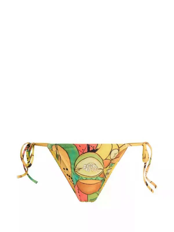 DONDE ESTEBAN Frutas Triangle Bikini Bottom - Yellow