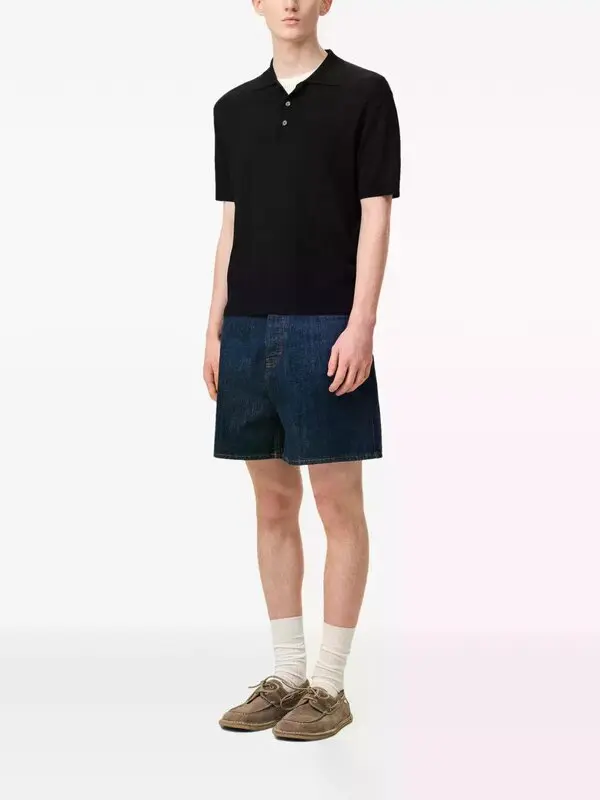AMI Paris Short-sleeves Knit Polo Shirt