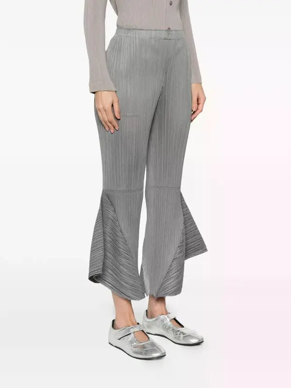 Issey Miyake Skyline Pleated Flared Trousers