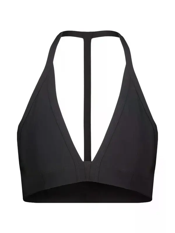 Rick Owens V-neck Halter Bikini Top - Black