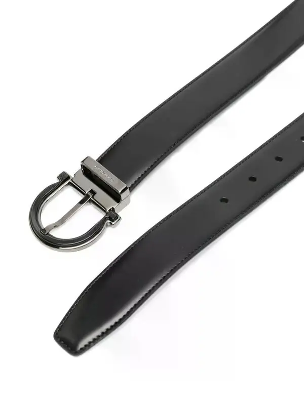 FERRAGAMO Gancio Buckle Leather Belt