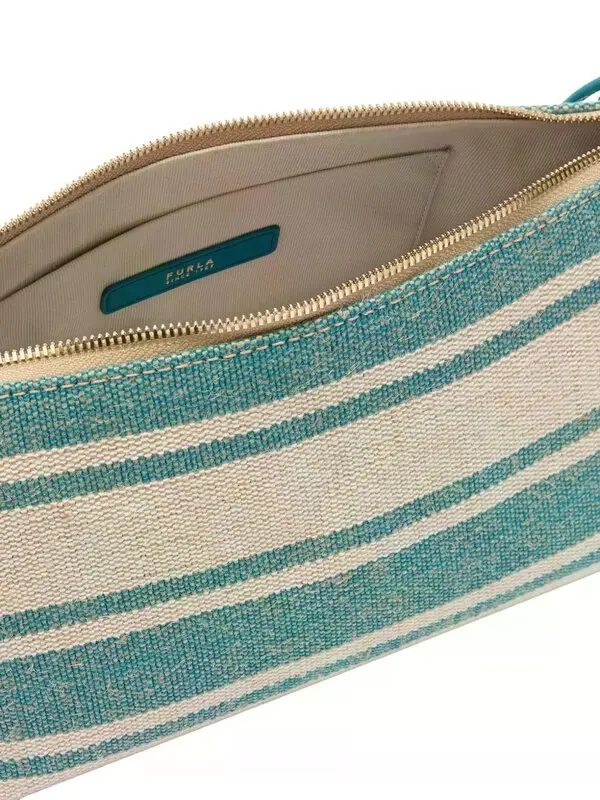 Furla Debby Striped Shoulder Bag - Blue