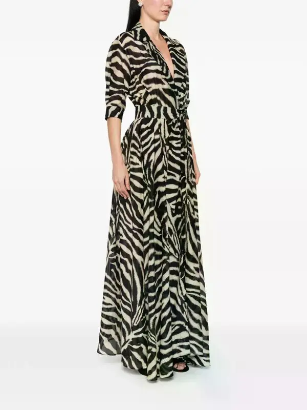Ermanno Scervino Zebra-print Maxi Shirt Dress