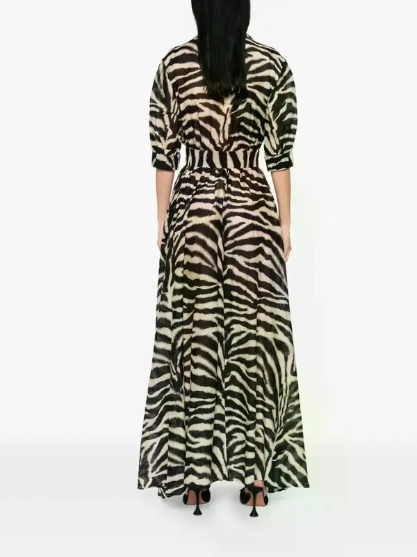 Ermanno Scervino Zebra-print Maxi Shirt Dress