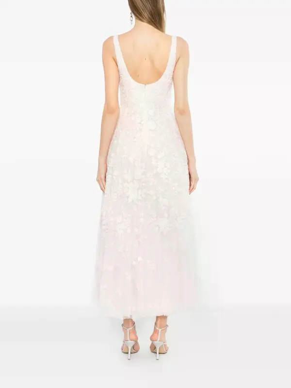 NEEDLE & THREAD Floral-embroidered A-line Dress