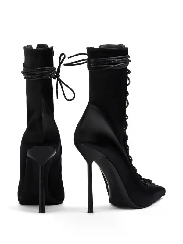 LE SILLA Colette Lace-up Ankle Boots - Black