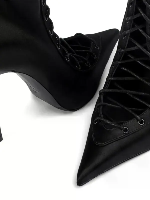 LE SILLA Colette Lace-up Ankle Boots - Black