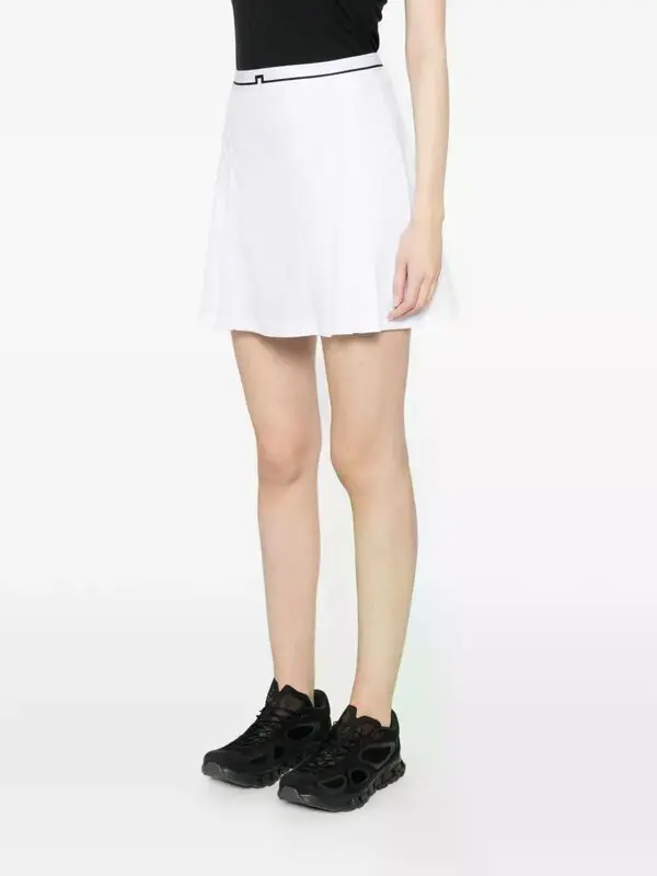 J. Lindeberg Pleated Trim Short Skirt - White