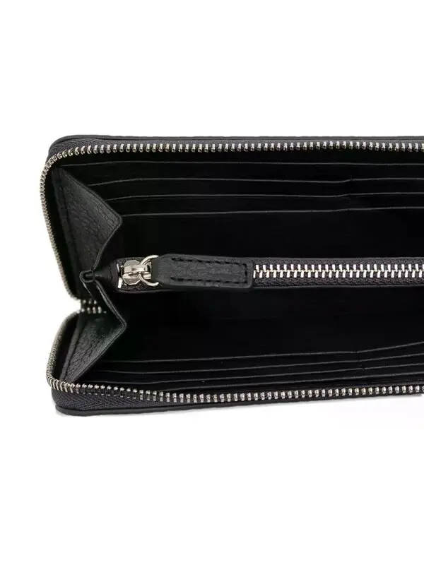 AGNES B. Leather Zipped Wallet