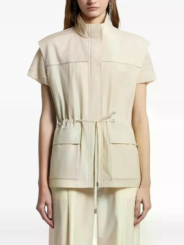 Peserico Zip-up Gilet - Neutrals