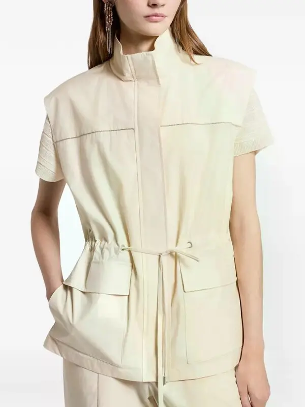 Peserico Zip-up Gilet - Neutrals