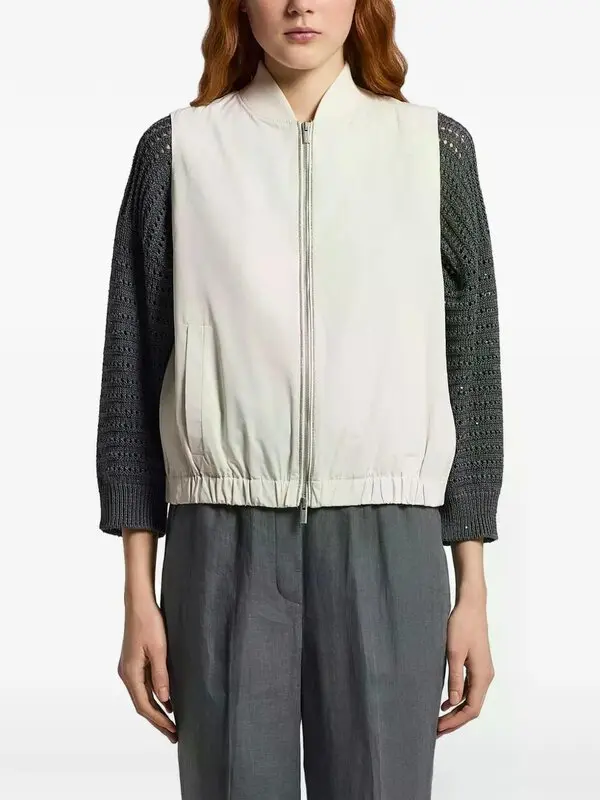 Peserico Elasticated-hem Gilet - Neutrals