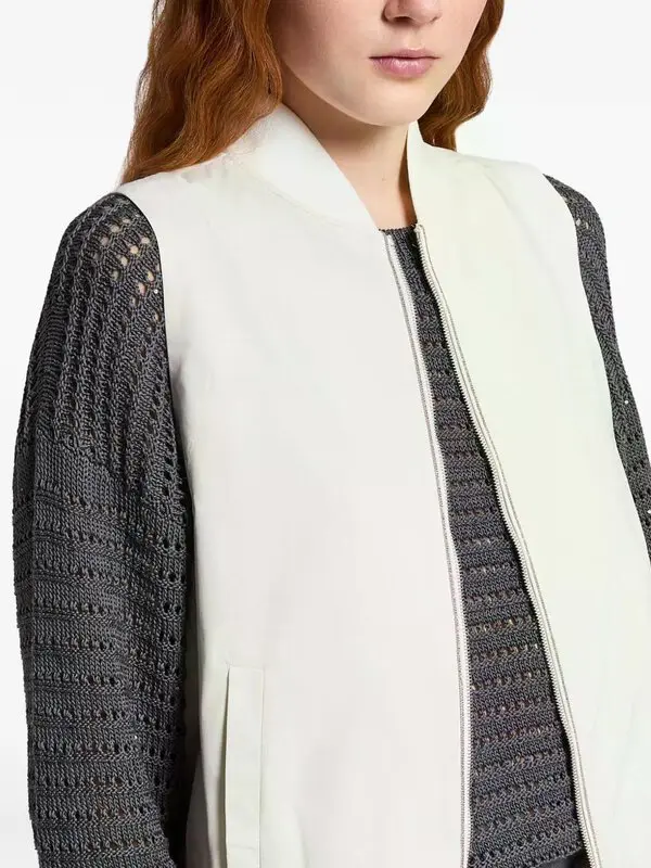 Peserico Elasticated-hem Gilet - Neutrals