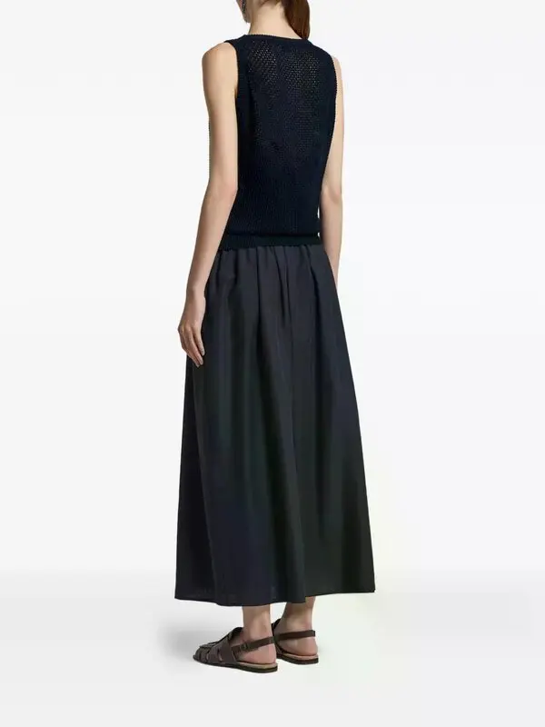 Peserico Open-knit Sleeveless Maxi Dress