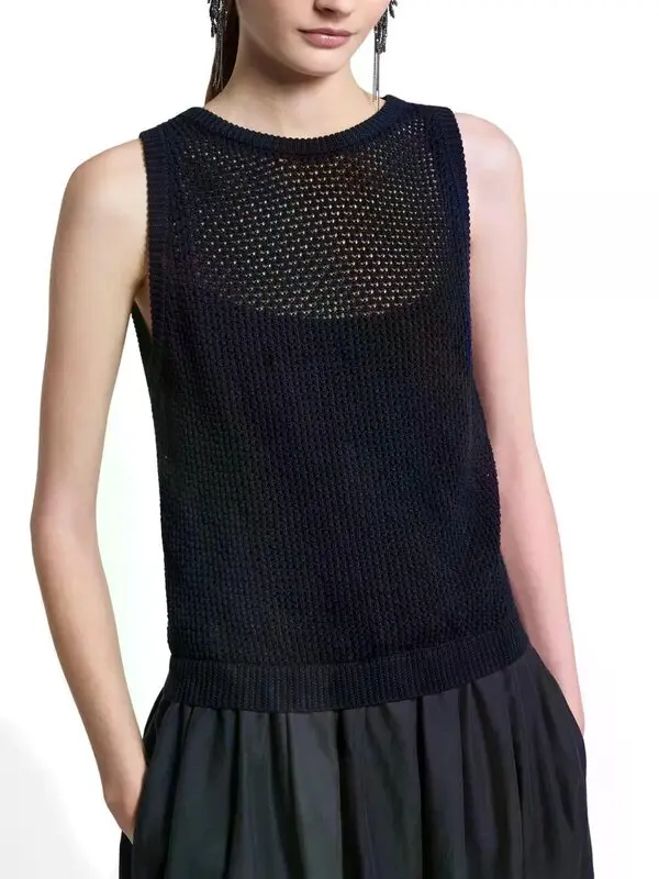 Peserico Open-knit Sleeveless Maxi Dress