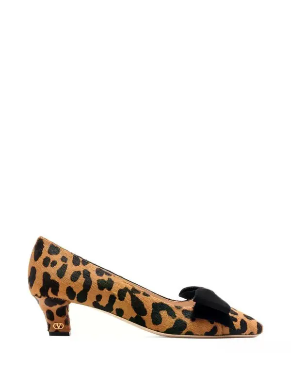 Valentino Garavani Suede-trimmed Leopard-print Calf Hair Pumps - Neutrals