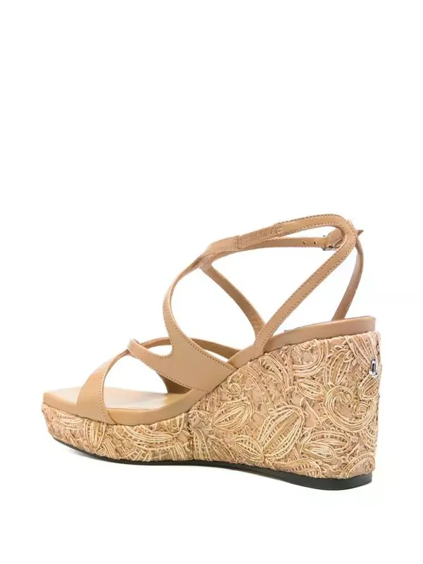 JIMMY CHOO Ayla Wedge Sandals - Neutrals