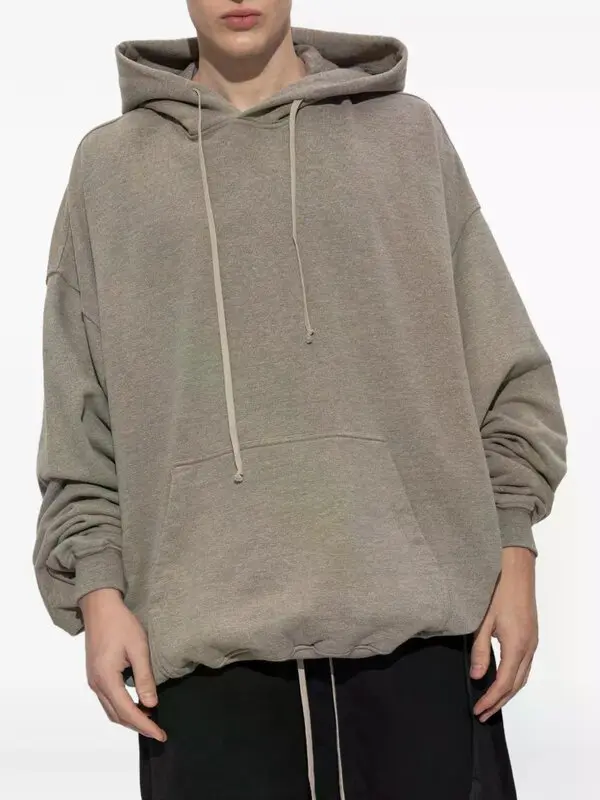 Rick Owens Hun Drawstring Hoodie - Grey