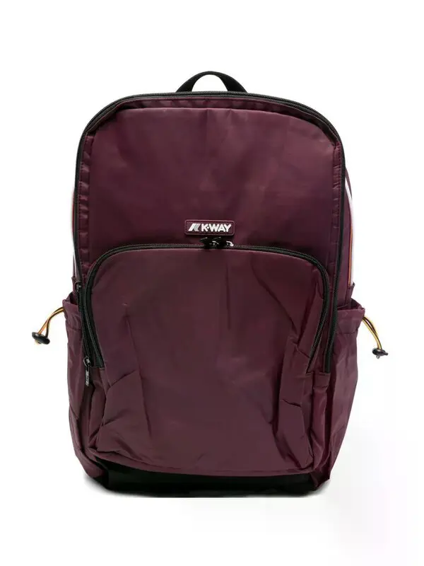 K-WAY Gizy Logo-patch Backpack - Purple