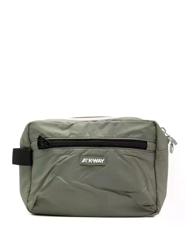 K-WAY Zip-fastening Pouch - Green