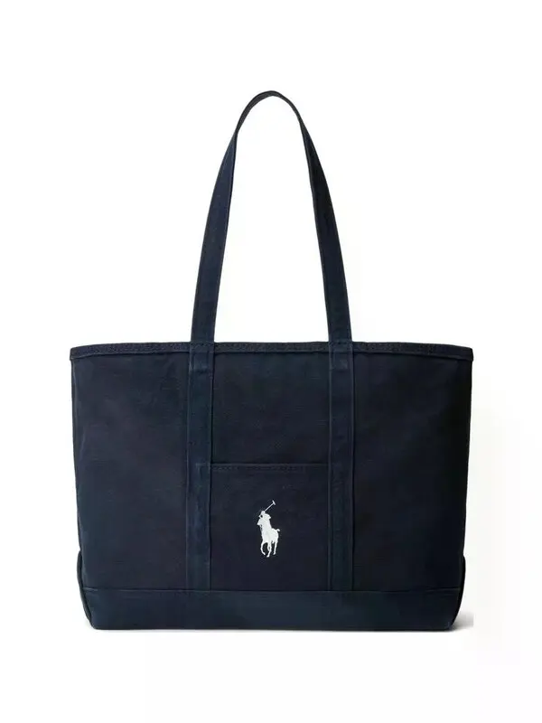 Polo Ralph Lauren Embroidered-logo Tote Bag - Blue