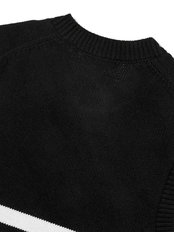 STUDIO TOMBOY Striped Knit Vest - Black