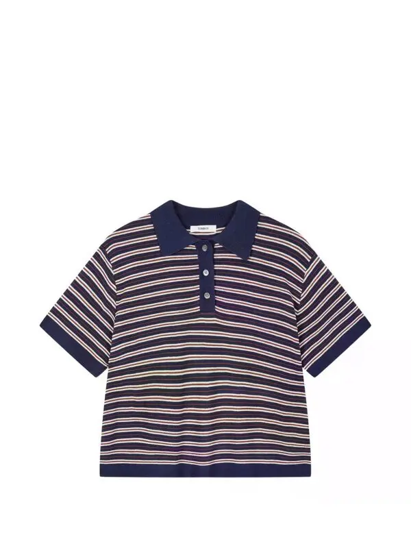 STUDIO TOMBOY Striped Knit Top - Blue