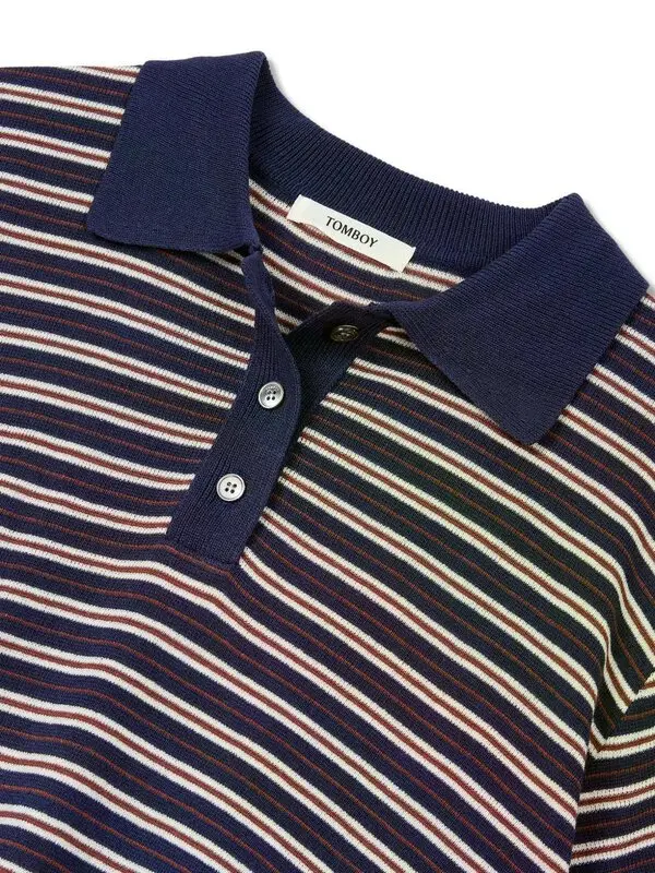 STUDIO TOMBOY Striped Knit Top - Blue