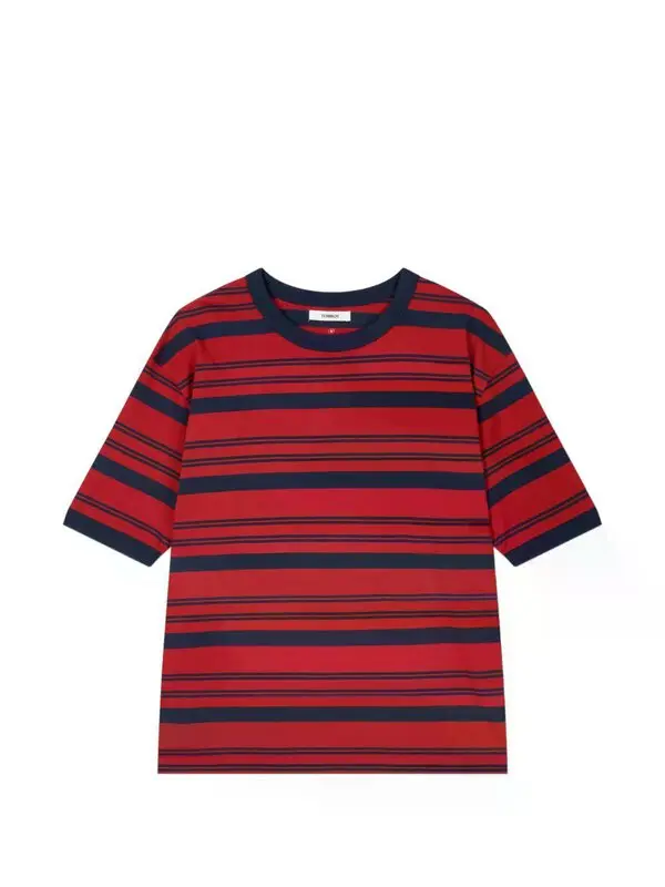 STUDIO TOMBOY Striped Short-sleeve T-shirt - Red