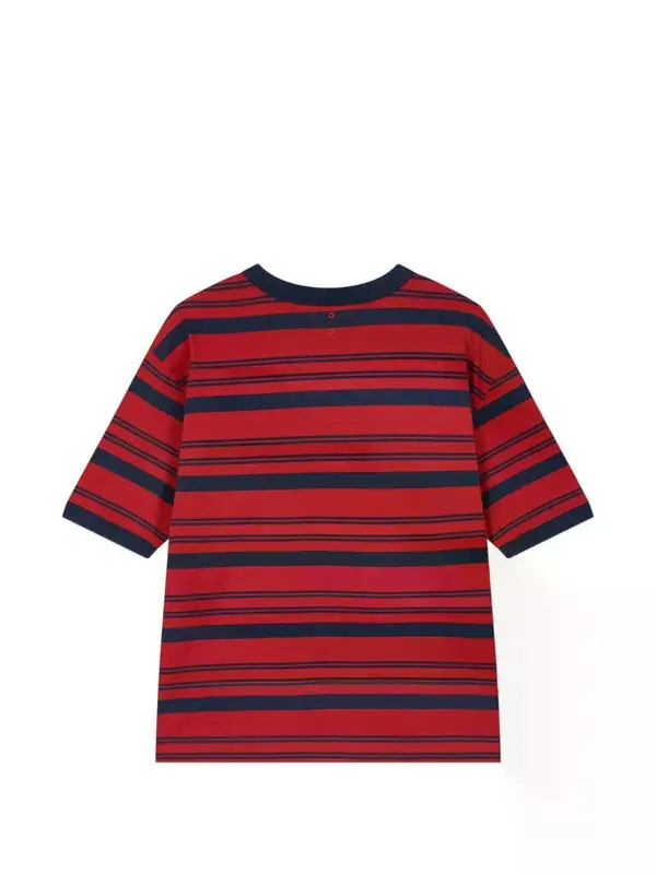 STUDIO TOMBOY Striped Short-sleeve T-shirt - Red