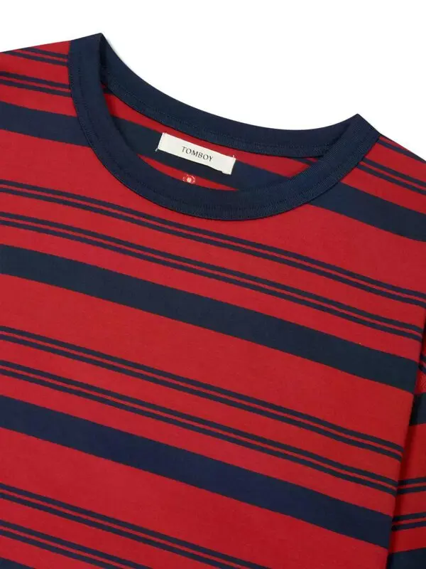 STUDIO TOMBOY Striped Short-sleeve T-shirt - Red