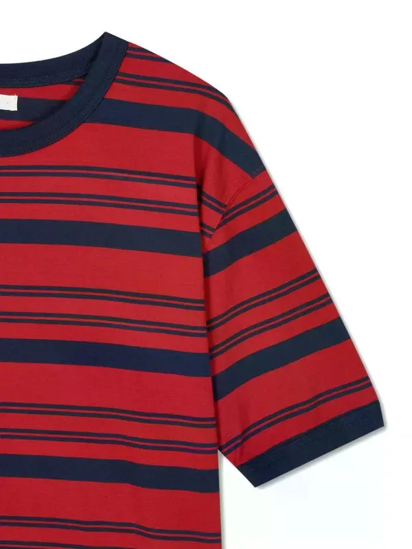 STUDIO TOMBOY Striped Short-sleeve T-shirt - Red