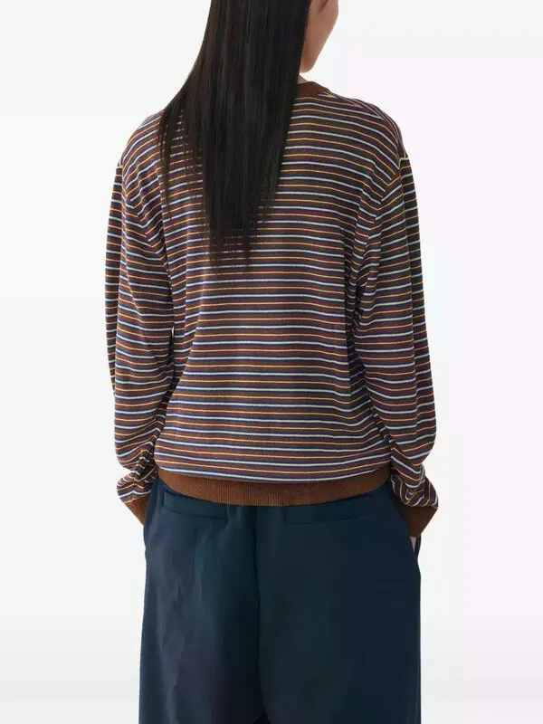 STUDIO TOMBOY Striped Round Neck Sweater