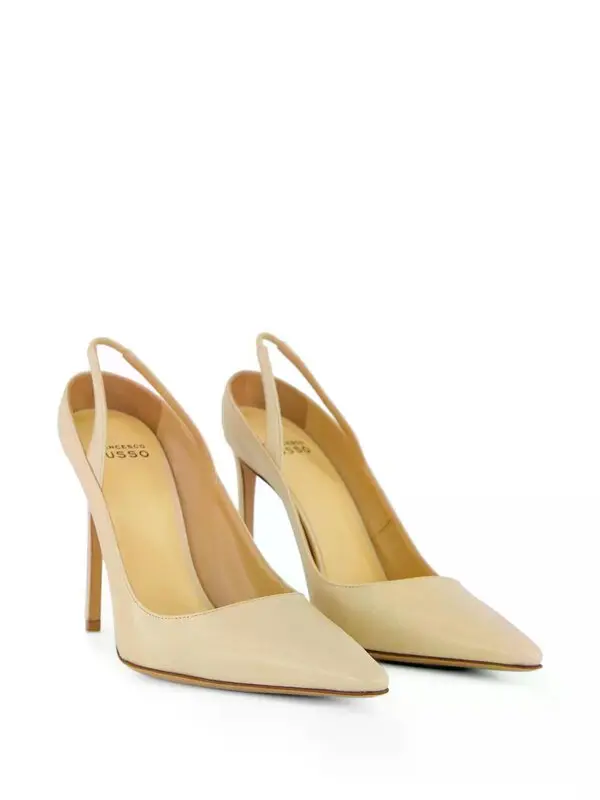 FRANCESCO RUSSO Pointed Toe Slingback Pumps