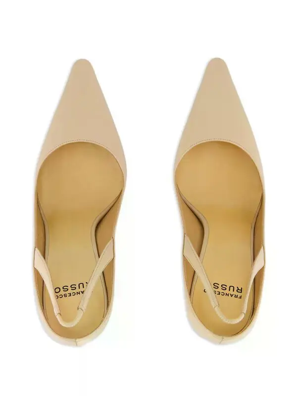 FRANCESCO RUSSO Pointed Toe Slingback Pumps