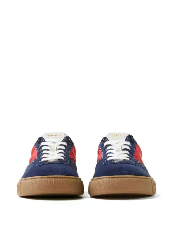 Versace Greca Suede & Nylon Sneakers