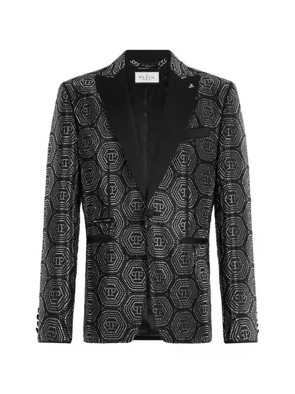 Philipp Plein Monogram Embellished Blazer