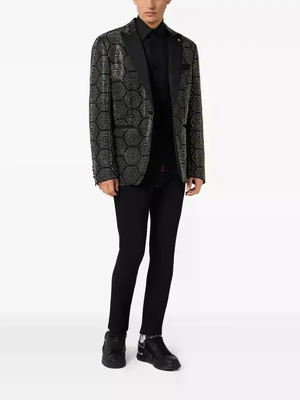 Philipp Plein Monogram Embellished Blazer