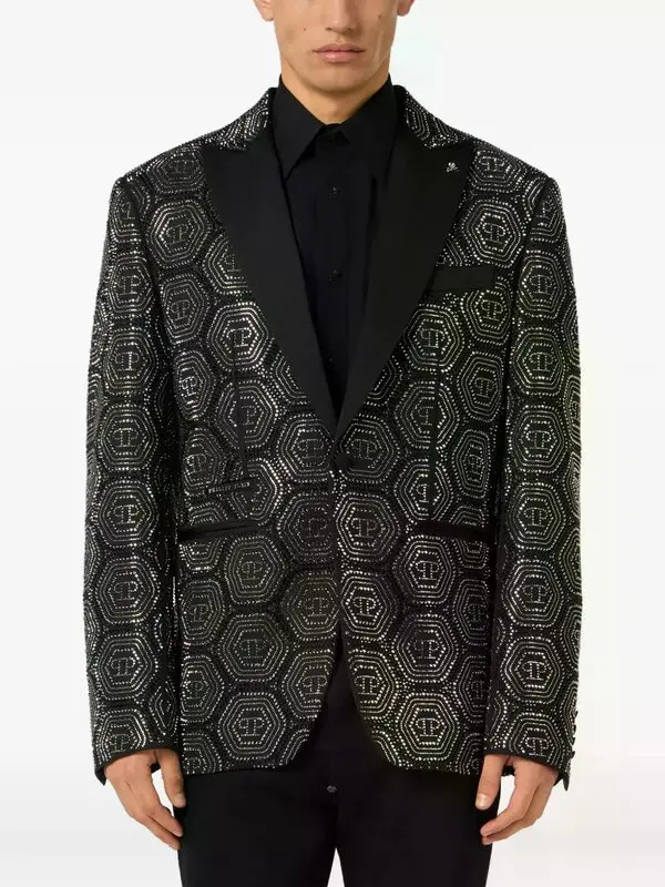 Philipp Plein Monogram Embellished Blazer