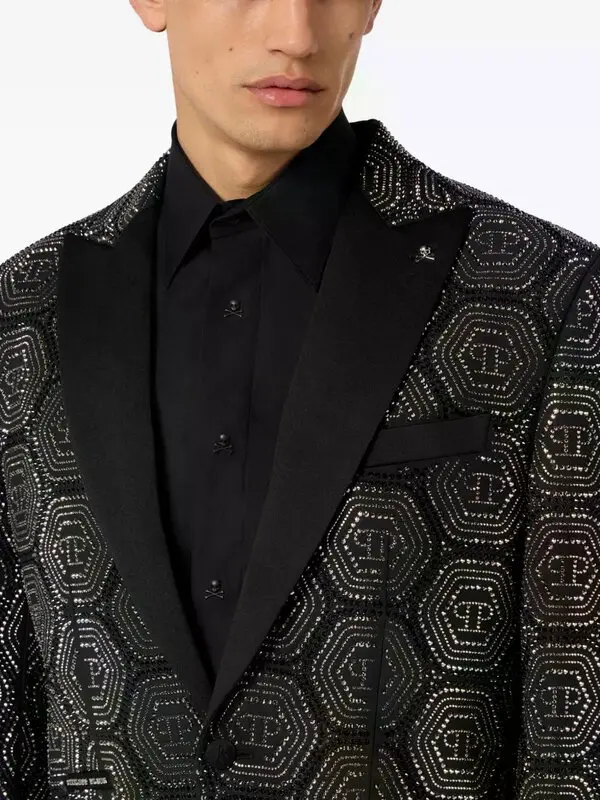 Philipp Plein Monogram Embellished Blazer