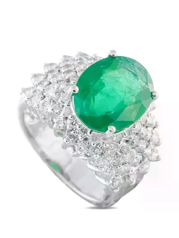 LB EXCLUSIVE Diamond And Emerald Ring