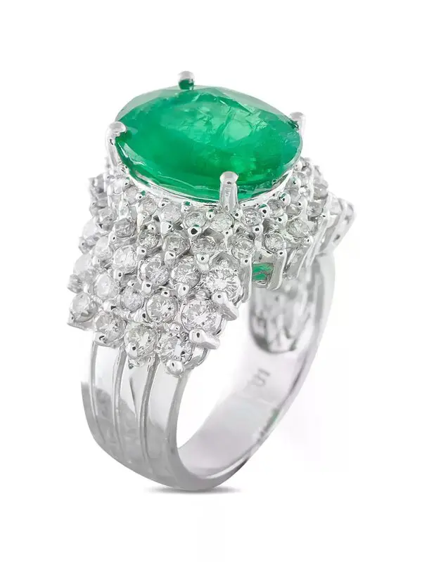 LB EXCLUSIVE Diamond And Emerald Ring