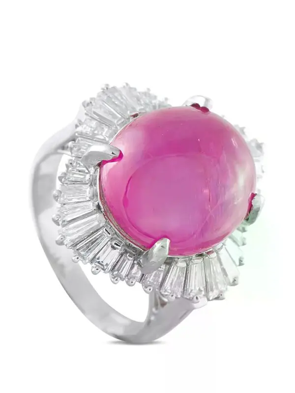 LB EXCLUSIVE Ruby And Diamonds Ring - Silver
