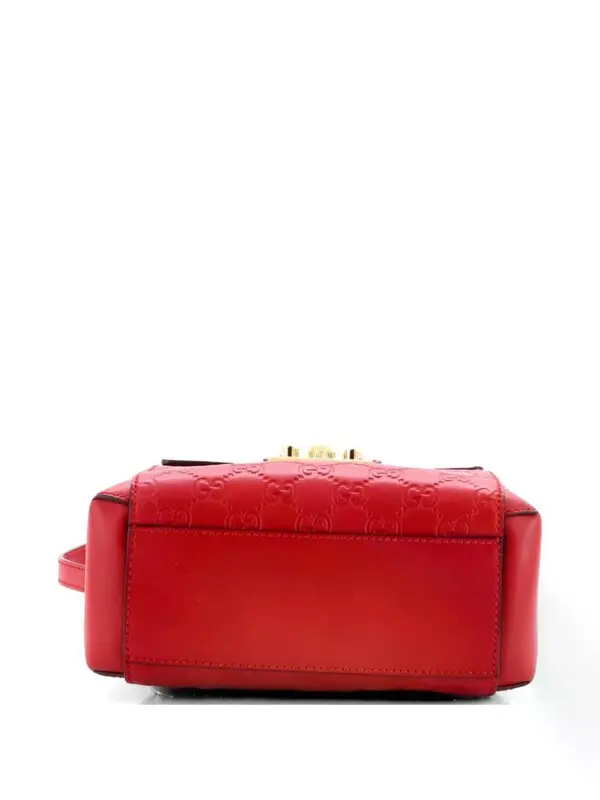 Gucci Padlock Sima Leather Mini Backpack - Red