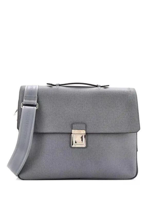 LOUIS VUITTON Vassili Handbag Taiga Leather Pm
