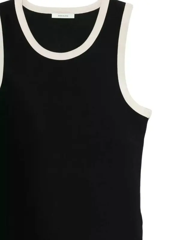 ENTIRE STUDIOS Ribbed Contrast Trim Vest