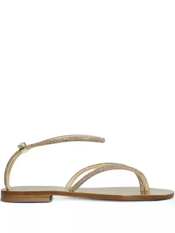 EDDI CUOMO Crystal-embellished Ankle-strap Sandals